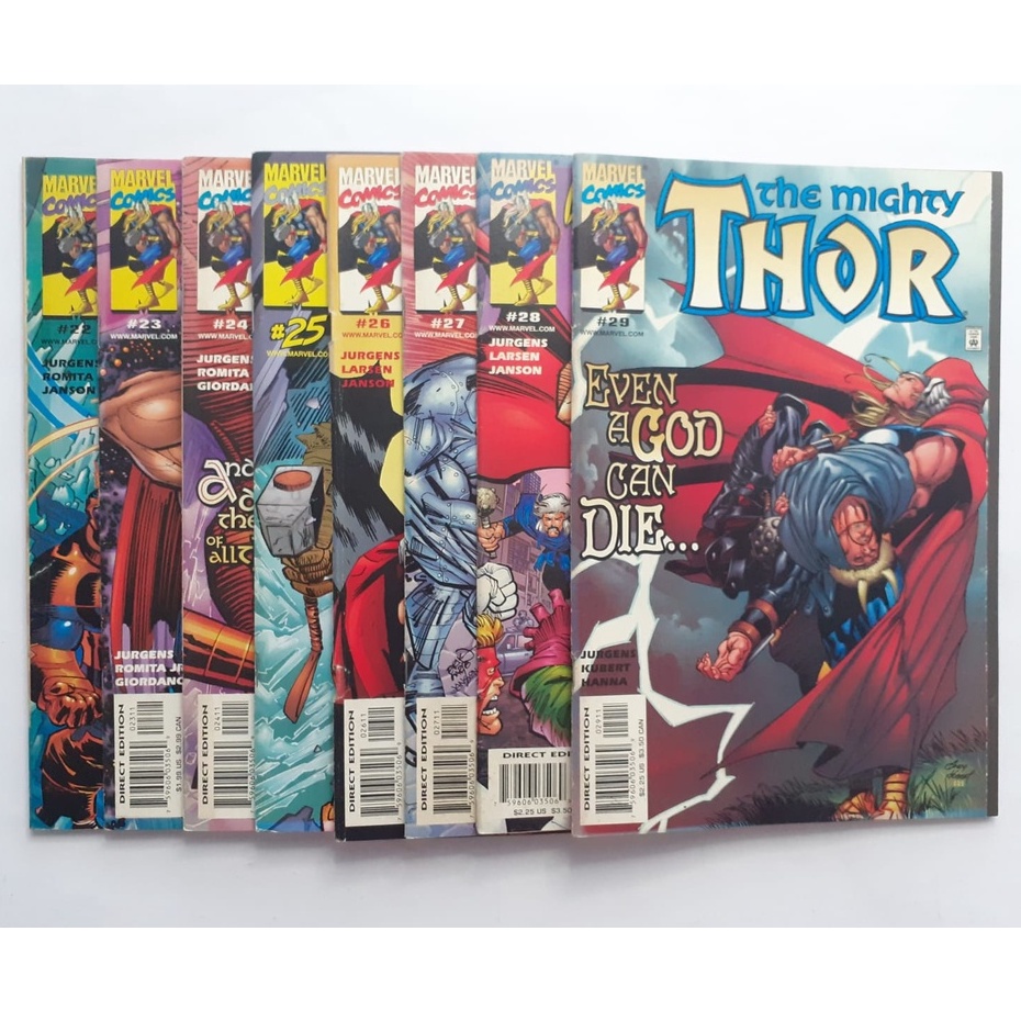 Importado Lote The Mighty Thor 2º Serie 8 Ediçoes Editora Marvel Comics ...