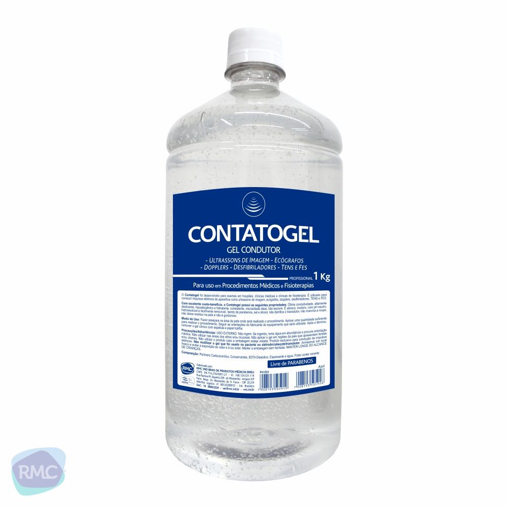 Gel Condutor Incolor Ultrassom Contatogel - Rmc Frasco 1kg | Shopee Brasil