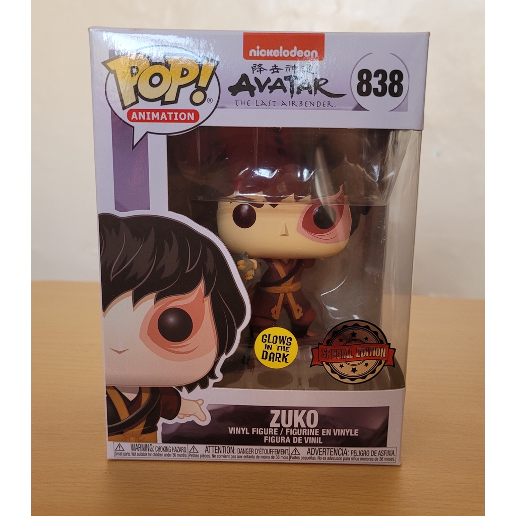 Funko Pop Zuko 838 GITD - Avatar The Last Airbender | Shopee Brasil