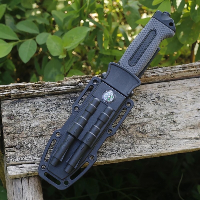 Faca Tatica Especial 5 Utilidades Cabo Cinza | Shopee Brasil