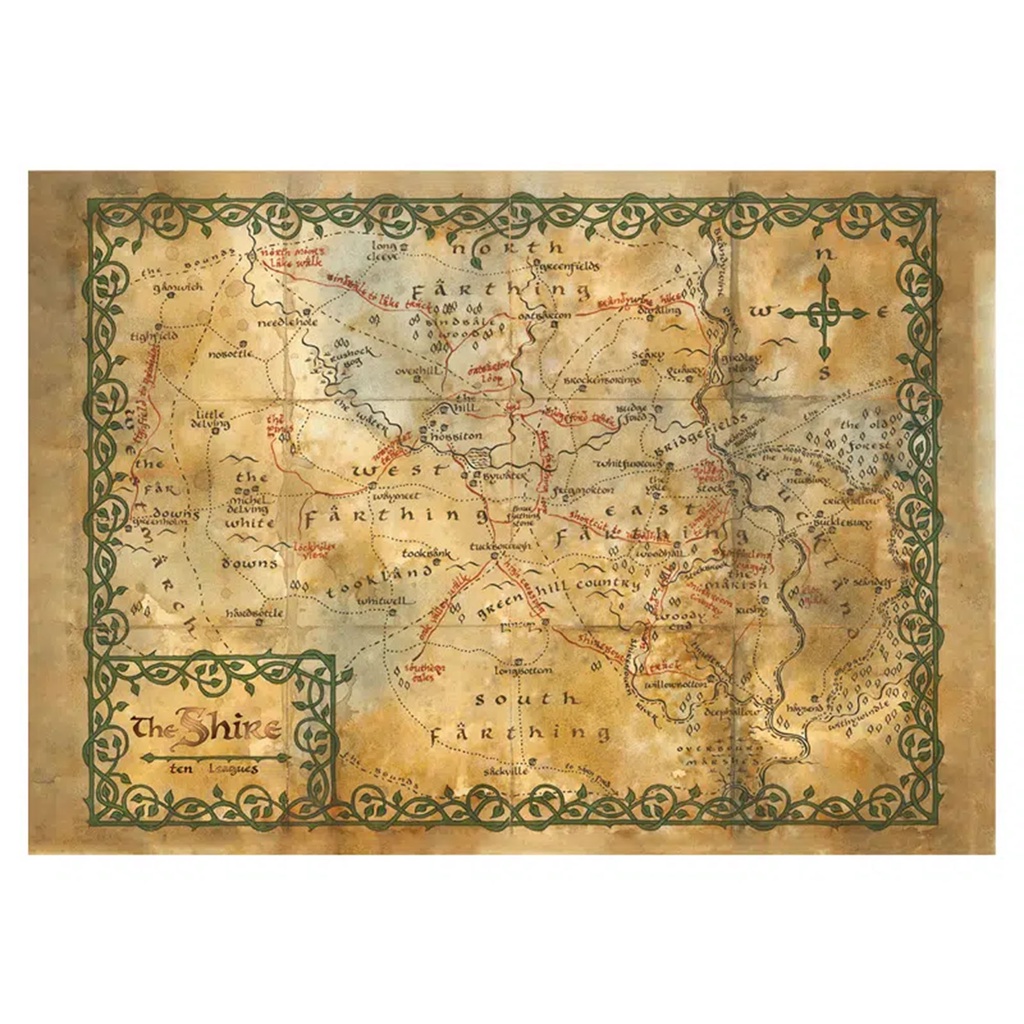 Mapa do Condado Senhor dos Anéis Oficial | Shopee Brasil