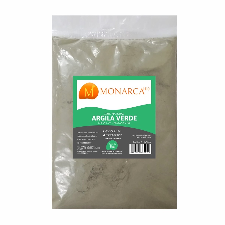 ARGILA VERDE EM PÓ 1 KG | Shopee Brasil