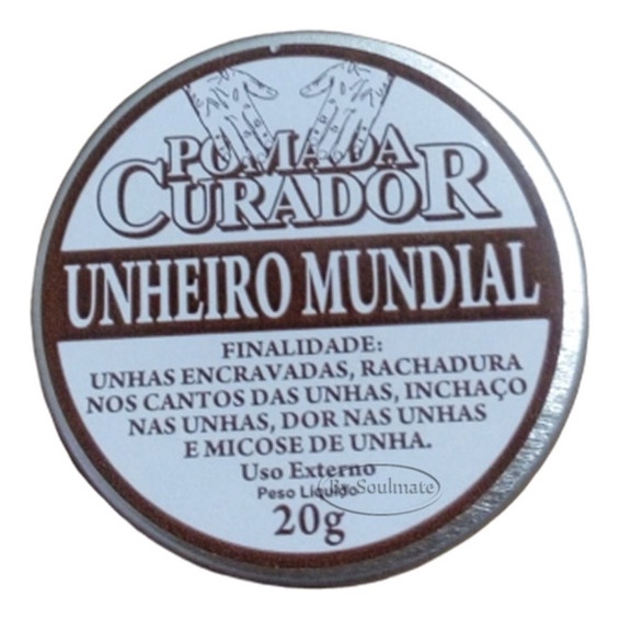 3x Pomada Curador Unheiro Mundial 20 g - Unha Encravada, Rachadura ...