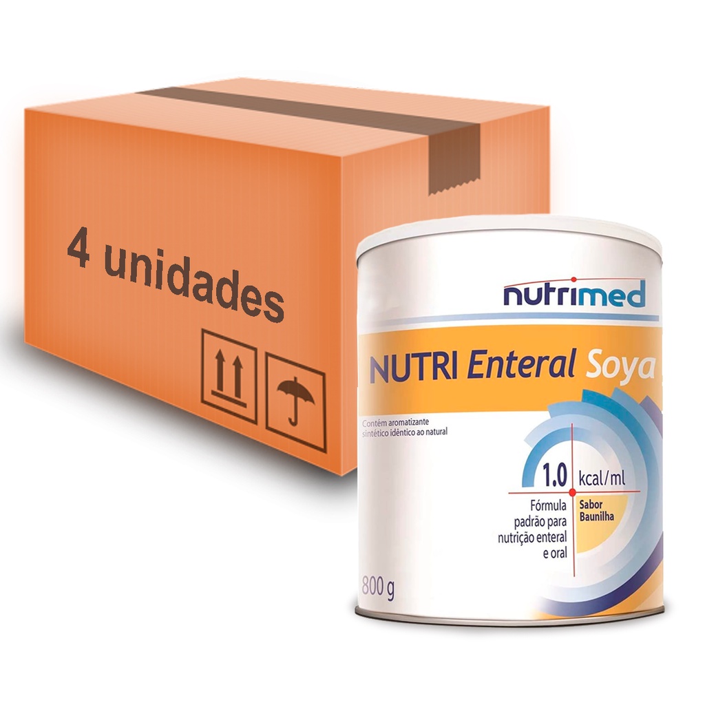 Nutri Enteral Soya 800g Sabor Baunilha - Nutrimed - Caixa com 4 ...