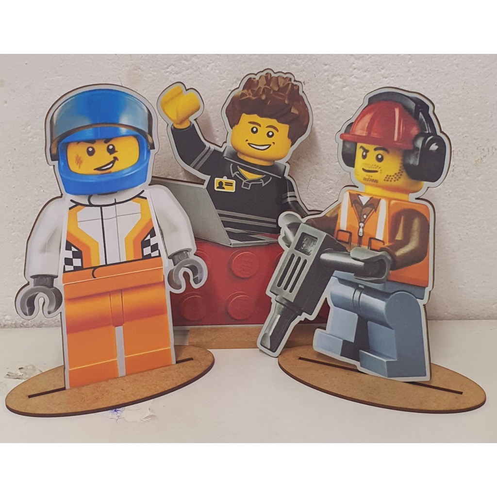 Enfeite de Mesa Decoração Festa Mdf Lego | Shopee Brasil