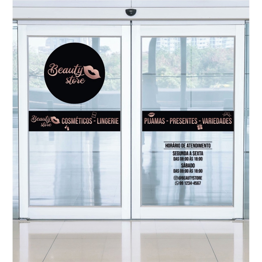 adesivo para porta de vidro personalizado | Shopee Brasil