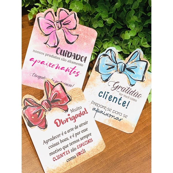 48 Tag de agradecimento premium - Laços | Shopee Brasil