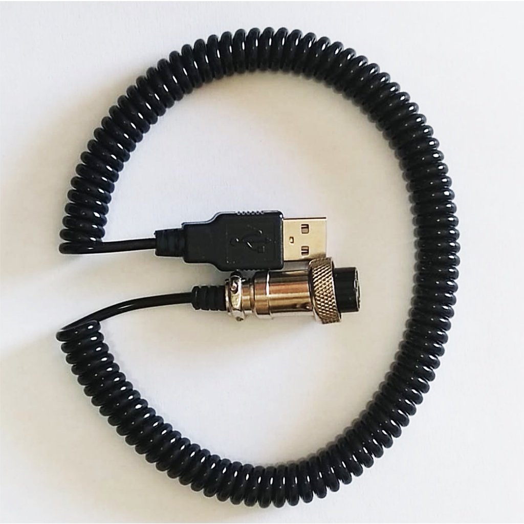 Cabo Espiral De 4 Vias Usb + Conector Mike(evolution) | Shopee Brasil