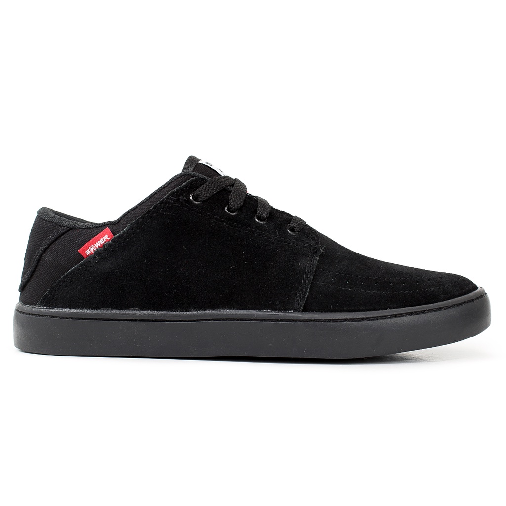 Tênis Masculino Skatista Skwer Camurça Cano Baixo Estilo Skateboard ...