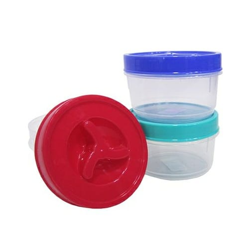 Kit 3 Potes Vasilha Plastica Redondo Unidade 300ml | Shopee Brasil