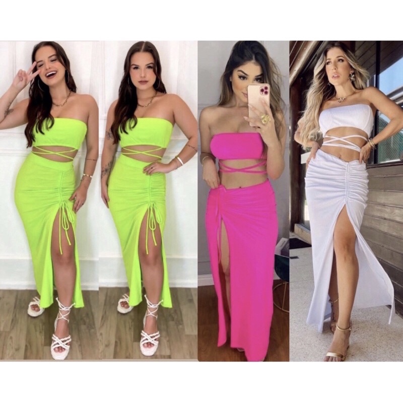 Conjunto Longo Moda Gringa Glória | Shopee Brasil