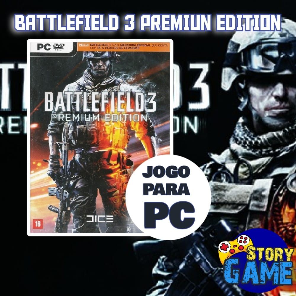 DVD PC Battlefield 3 Premium Edition dois disco | Battlefield 3 Premium ...
