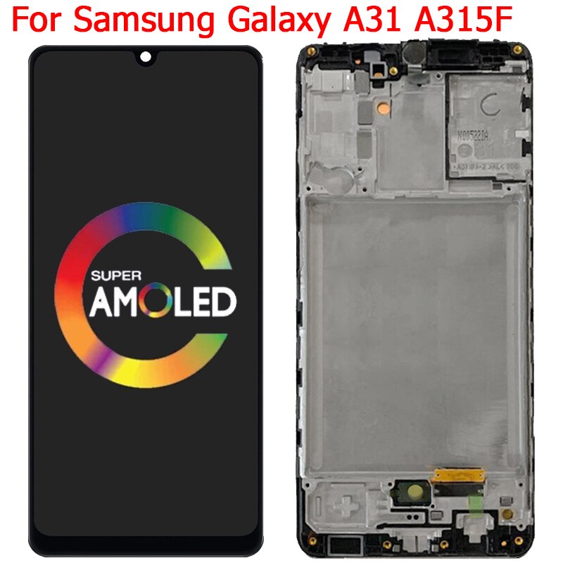 Tela Frontal Touch Display A31 A315 original oled Com Aro com biometria ... Tela Frontal Touch Display A31 A315 original oled Com Aro com biometria ...