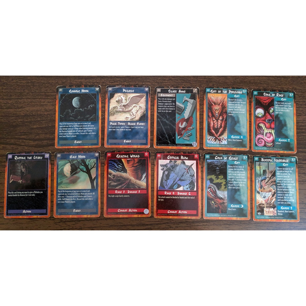 11 TCG RAGE Werewolf White Wolf - Card game IMPORTADO RARO | Shopee Brasil