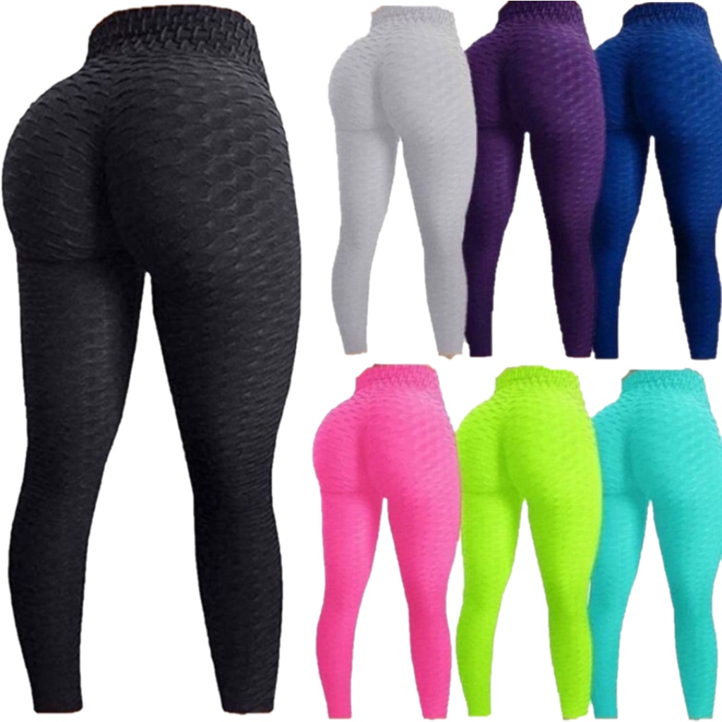 Legging Bolha Suplex Cós Alto Empina Bumbum Fitness Academia Legue
