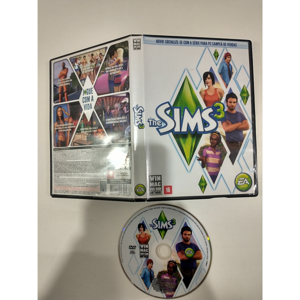 The Sims 3 Maxis EA jogo físico PC Mac DVD original completo serial usado leia | Shopee Brasil