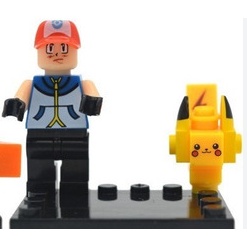 Miniatura Lego Pokemon Treinador Ash Bulbasaur Ivysaur Eevee Clefairy ...