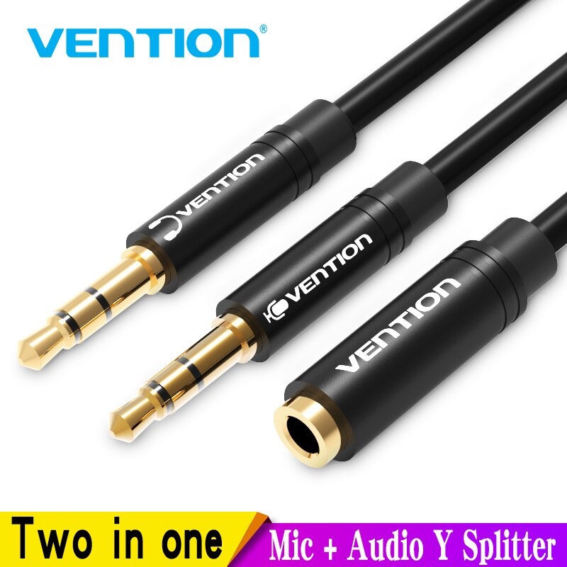 Cabo Audio Splitter P3 X 2x P2 Omtp Ctia 3.5mm Preto Vention | Shopee ...