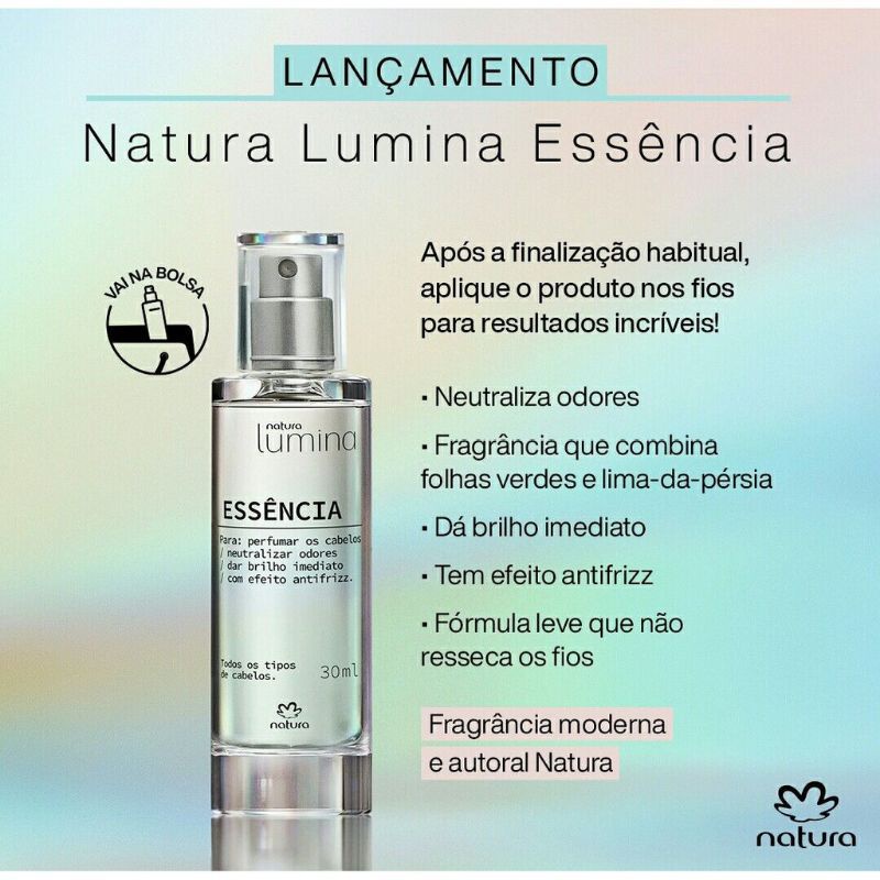 Perfume Para Cabelos Natura Lumina Essência 30ml Shopee Brasil