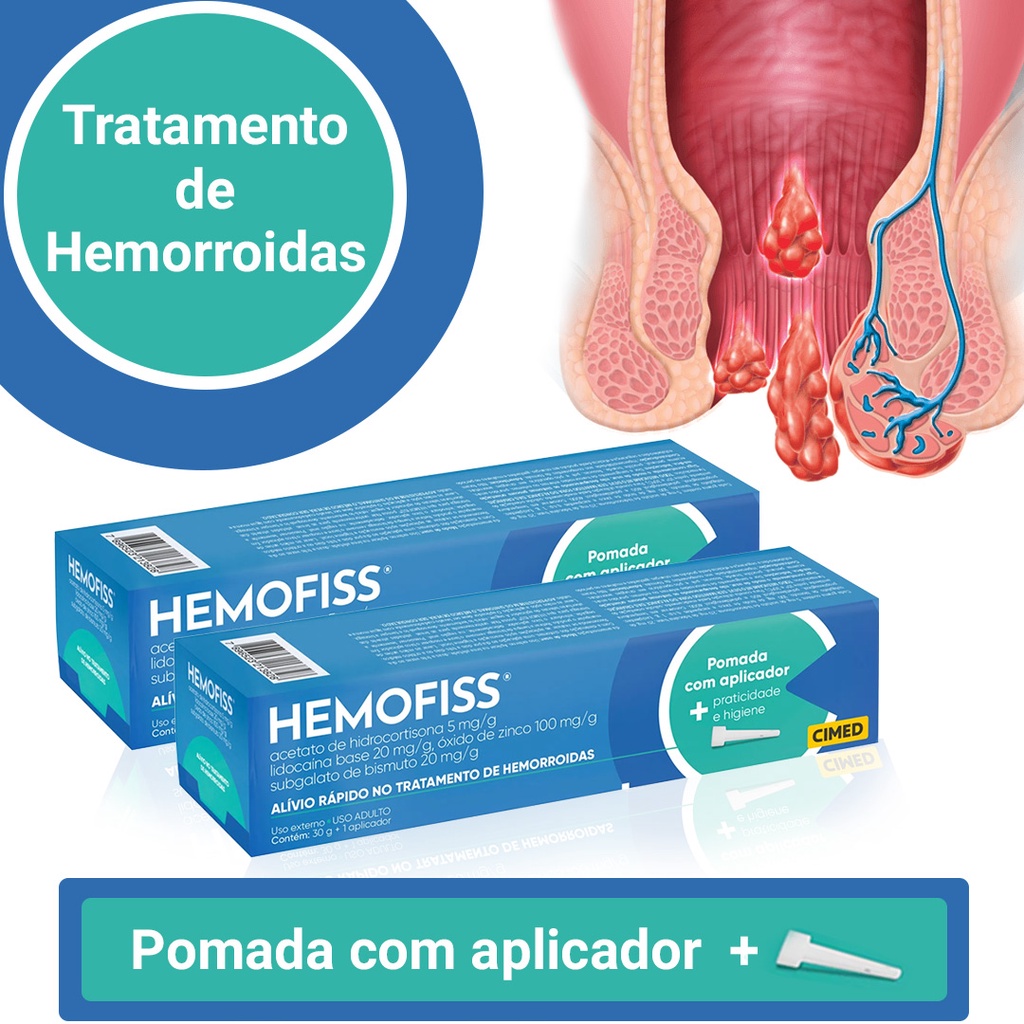 Pomada para Tratamento de Hemorroidas Hemofiss ( 2 Unidades ) | Shopee ...