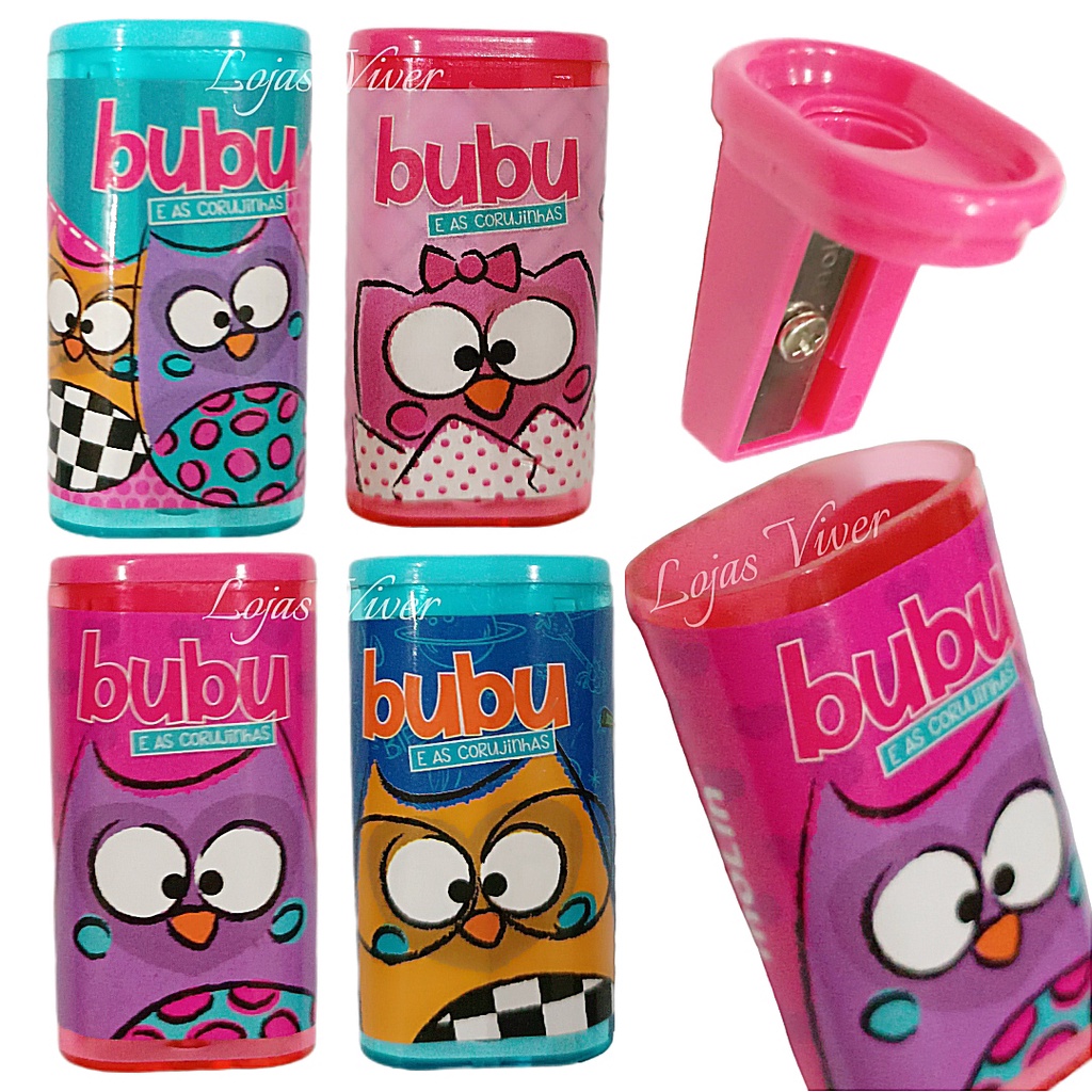 Apontador Escolar Decorado Bubu e as Corujinhas - Molin | Shopee Brasil