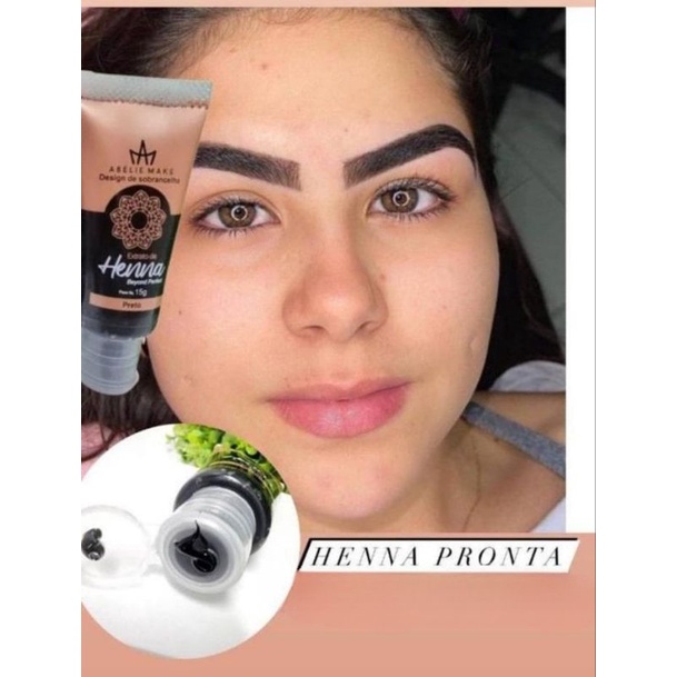 Hena Henna Rena Abelié Pronta para Uso Sobrancelha Todas as Cores ...