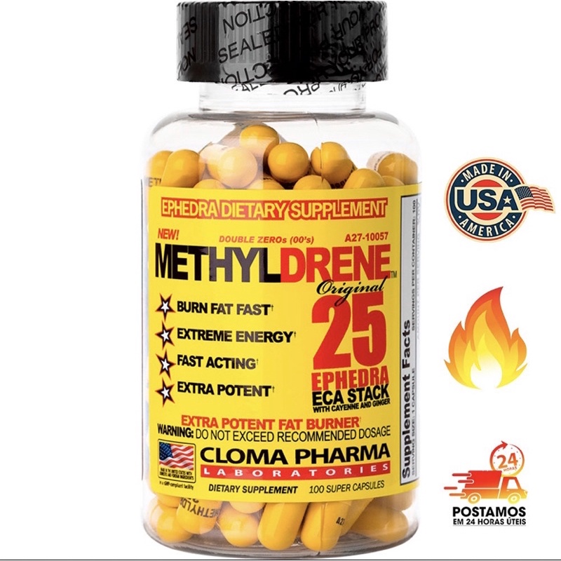 Methyldrene 100 caps! Importado E.u.A Original | Shopee Brasil
