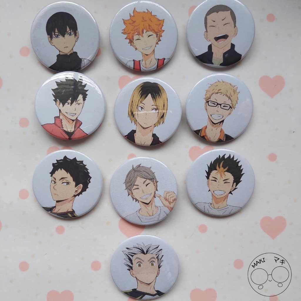 Kit Botton Haikyuu - Anime | Shopee Brasil