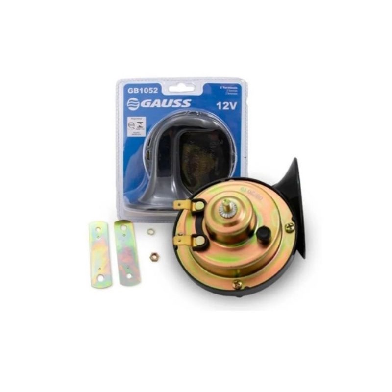 Buzina Caracol Universal 2 Terminais 12V Gauss GB1052 Som Grave ...