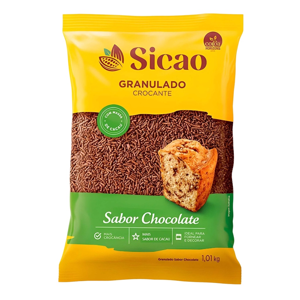 Confeito Granulado Crocante Forneavel Sicao 1Kg Sabor Chocolate - Barry ...