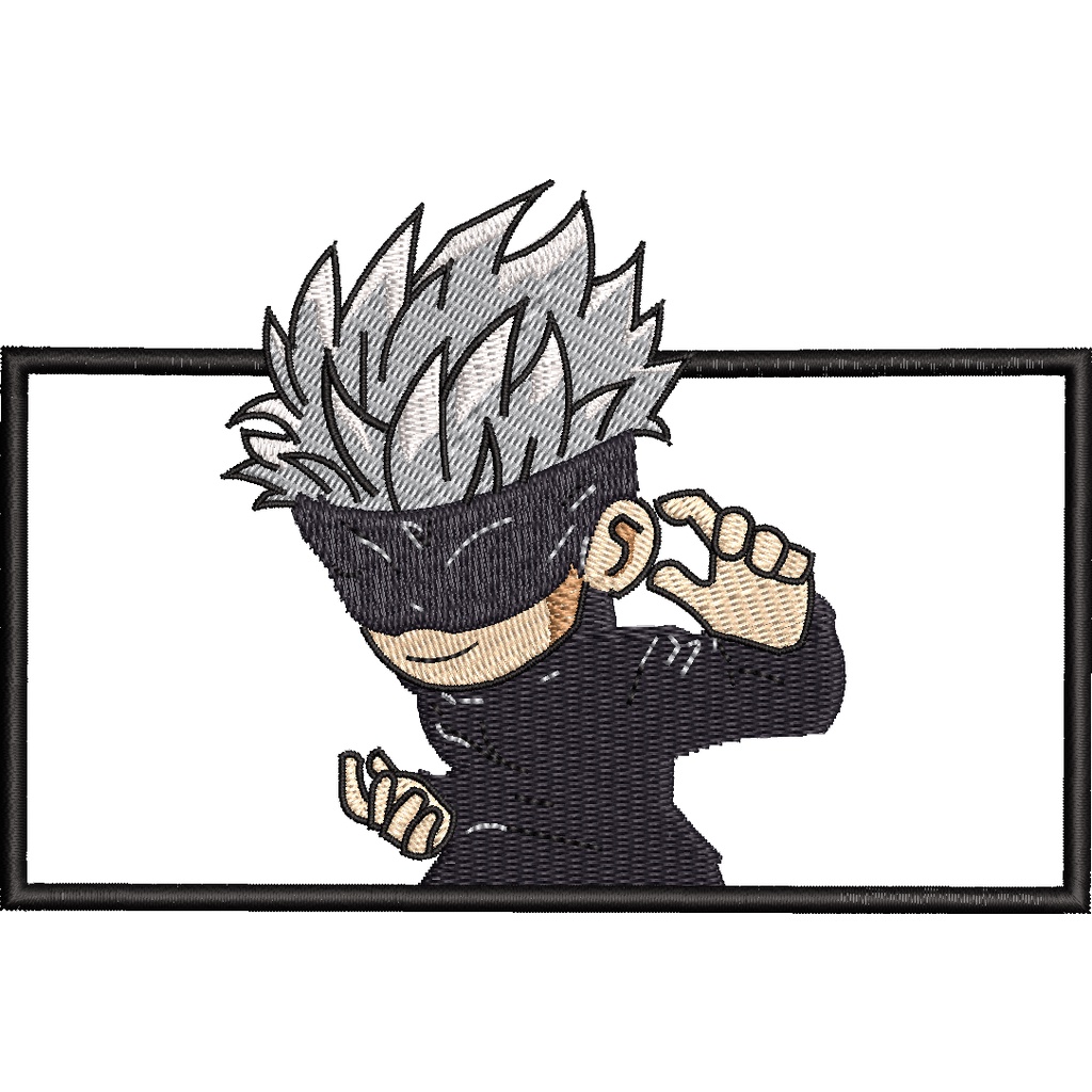 patch bordado termocolante satoru gojo jujutsu kaisen chibi | Shopee Brasil
