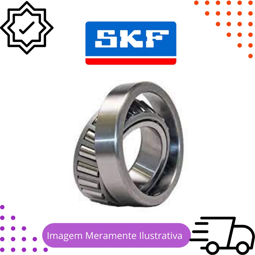 Rolamento 1° linha Cônico 30204 Skf Medidas:20x47x15,25mm Envio ...