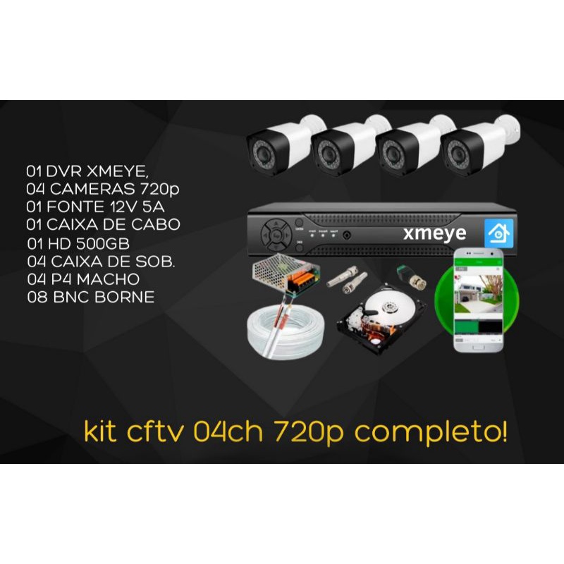 kit 4 cameras Completo | Shopee Brasil