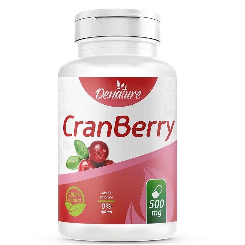 Cranberry 500mg 100 Cápsulas -trato Urinário - DENATURE - Retarda o ...
