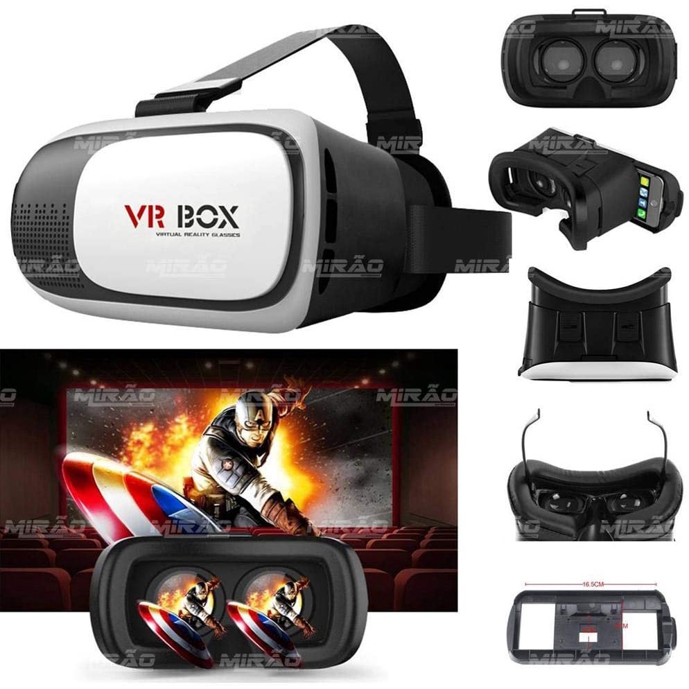 Oculos Vr Box Realidade Virtual Cardboard Rift 3d IOS Com Controle Bluetooth Android e iOS e PC ...