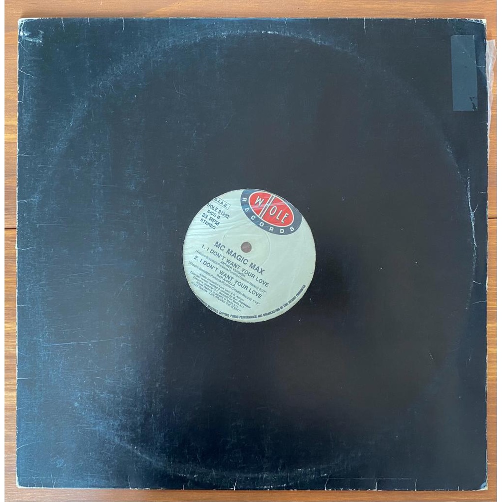 LP Disco Vinil MC Magic Max - I Don't Want Your Love | Shopee Brasil