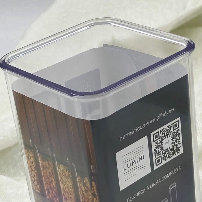 1 Mini Pote Hermético Lumini Multiuso Universal Quadrado 340ml VENDA | Shopee Brasil