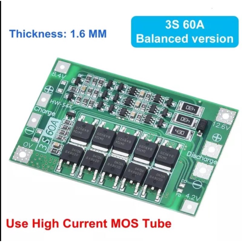 placa BMS 3S 60A versão com balanceamento | Shopee Brasil