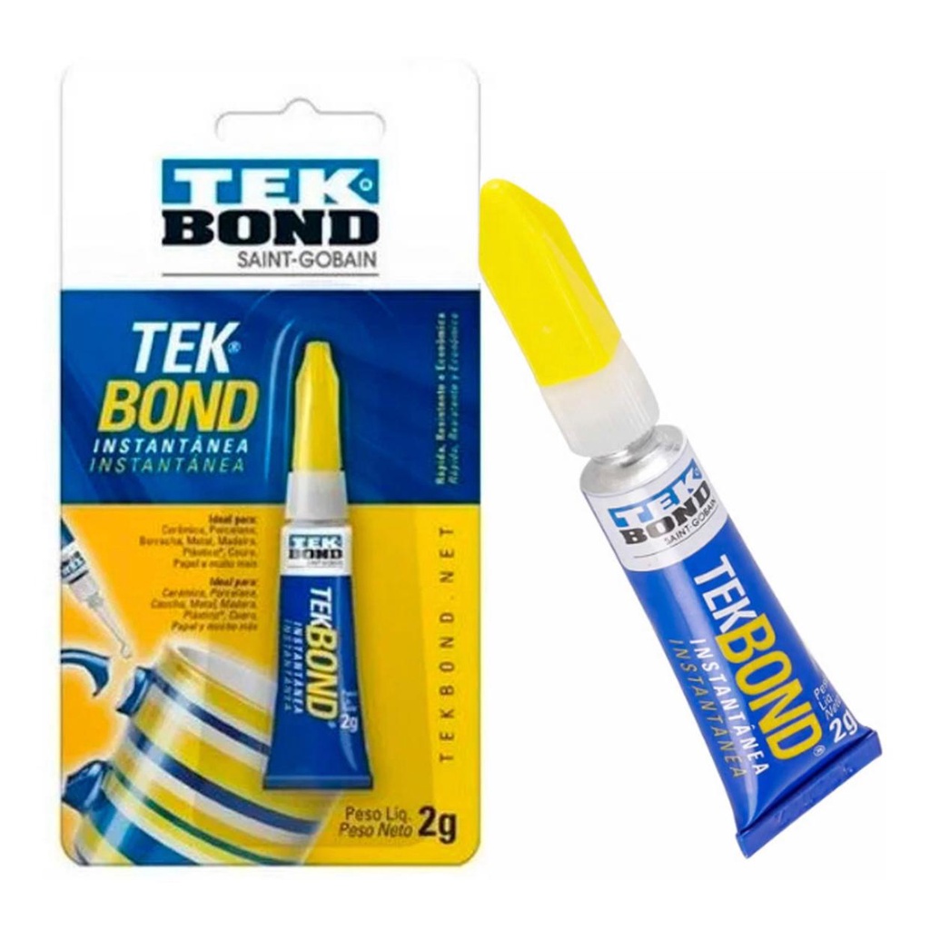 Super Cola Instantânea Multiuso - Tek Bond 2g | Shopee Brasil