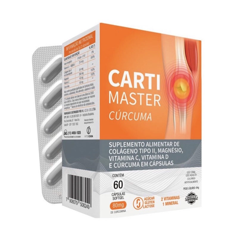 Carti Master Colágeno Tipo Ii Com Cúrcuma, Vitamina D, Vitamina C E ...