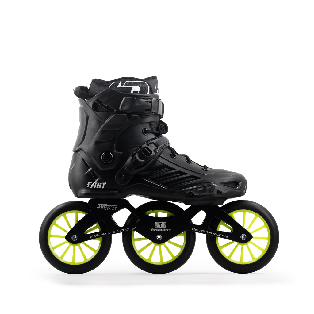 Patins HD Inline Fast 125mm Abec-9 Pro Black | Shopee Brasil