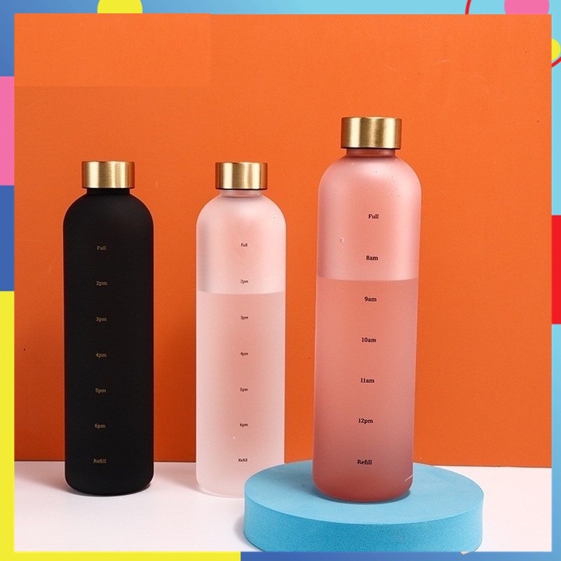 Garrafa De Água Com Tempo Stamp Escala Esportes Da Aptidão Portátil ...