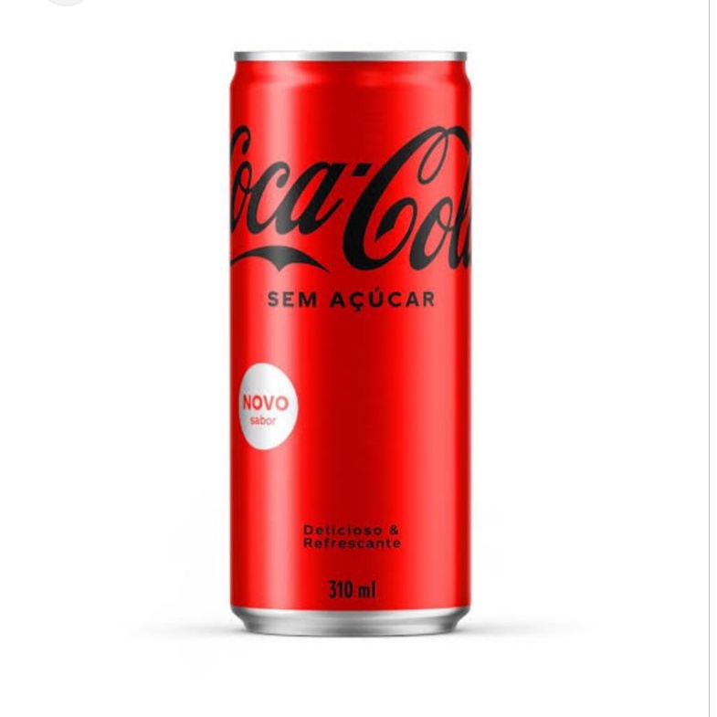 Refrigerante Coca Cola Zero açúcar lata 310ml | Shopee Brasil