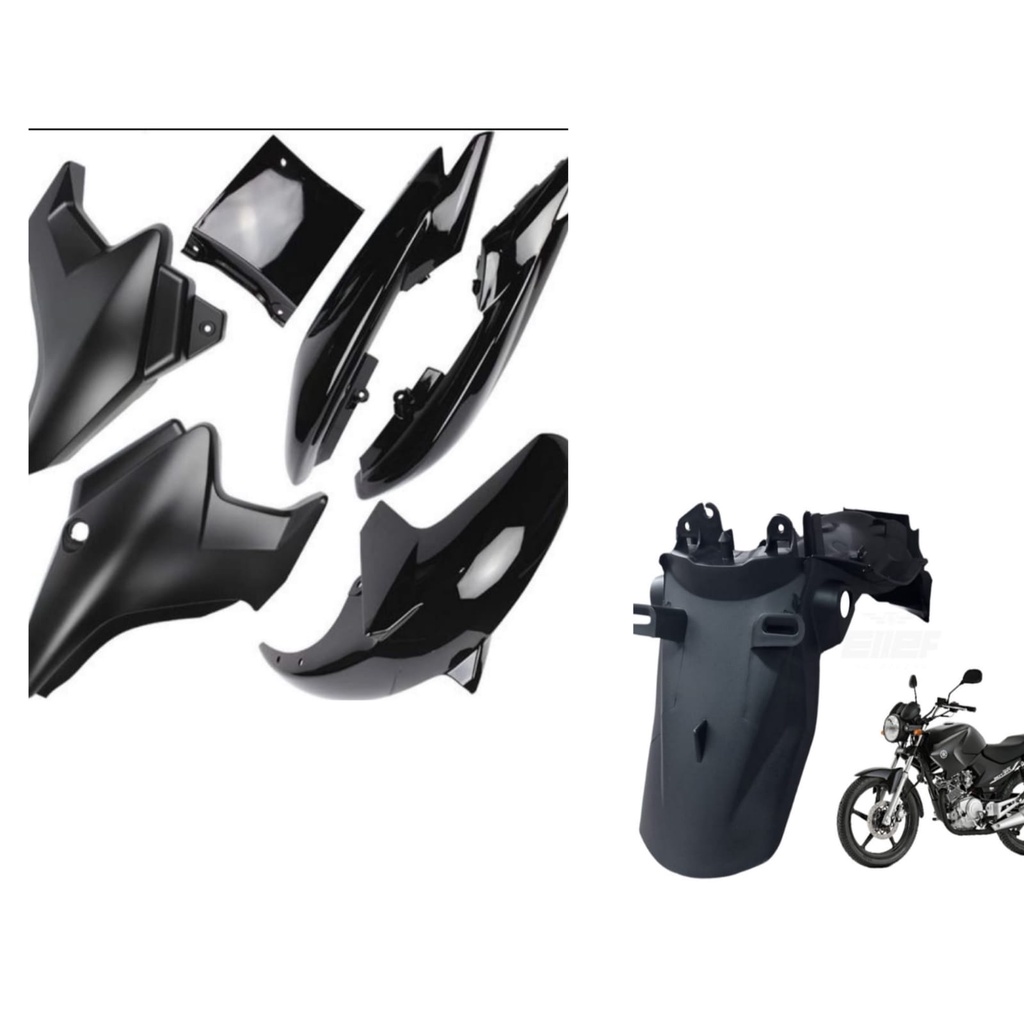 Carenagem Rabeta Paralama E Tampa+ Paralama Traseiro- Ybr 125 Factor 2009 A 2012 | Shopee Brasil