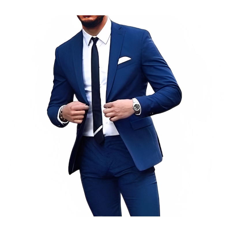 Terno social masculino Slim Microfibra Azul marinho Corte Italiano ...