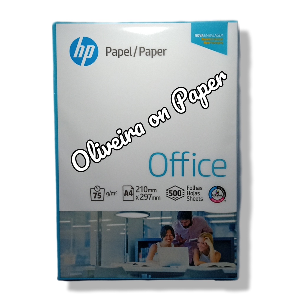 Papel Sulfite A4 Hp Office 75g, Pct C/ 500 Fls | Shopee Brasil
