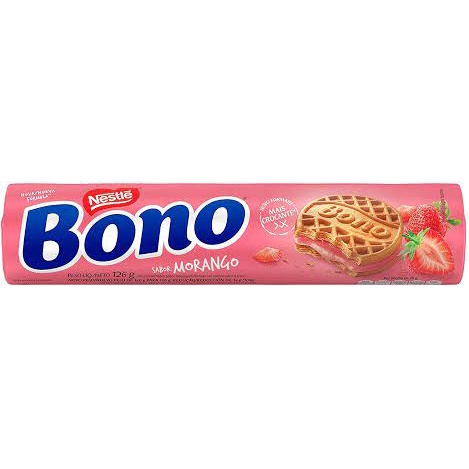 Biscoito BONO Recheado Morango 126g | Shopee Brasil