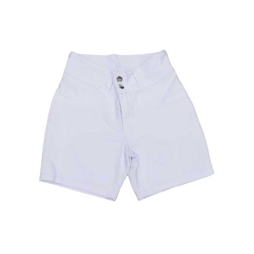 Shorts Branco de Sarja Feminina Adulto | Shopee Brasil