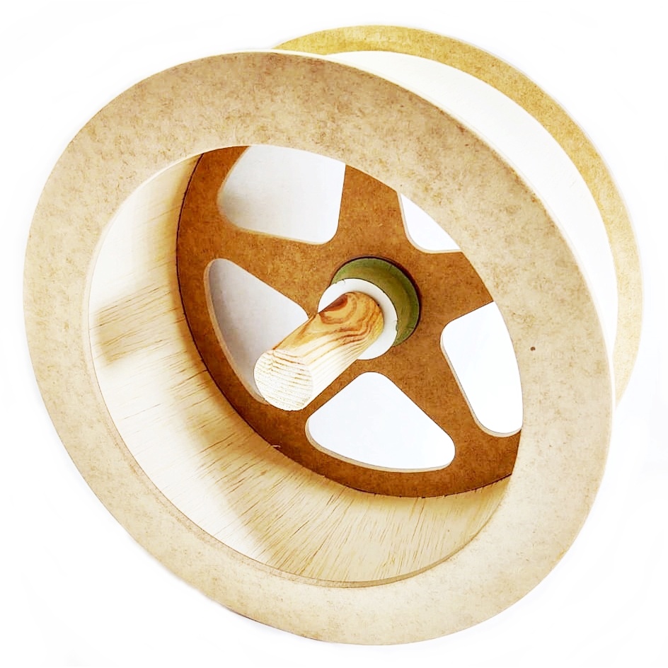 1 Carretilha de Pipa Madeira MDF 29cm 12 Polegadas com Rolamento ...