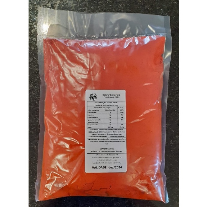 Colorífico (colorau) Extra Forte em Pó para utilização culinária ...